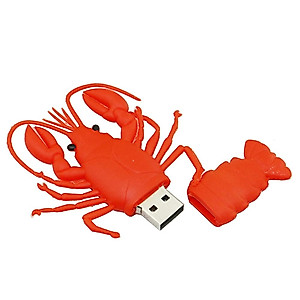 16GB Lobster Shape USB Flash Drives Pen Drive Memoria Flash Stick PenDrives USB Flash Disk Thumb Drive U Disk USB Drive USB 2.0 Pen Drive PenDrive (Red)