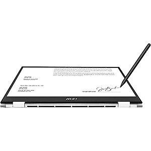 MSI Summit E13 Flip Evo Business Professional Laptop: 13.4" FHD+ 1200p, Intel Core i5-1155G7, Intel Iris Xe, 16GB, 512GB SSD, Thunderbolt 4, WiFi 6E, TPM 2.0, Win10, Pure White (A11MT-235)