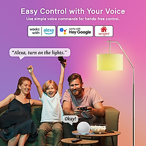 Sengled Smart Bulb, WiFi Light Bulbs, Color Changing Light Bulb, Smart Light Bulbs that Work with Alexa & Google Assistant, A19 RGB Alexa Light Bulb No Hub Required, 60W Equivalent 800LM CRI>90, 4Pack