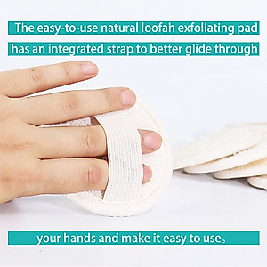 Natural Loofah Pads, Face Exfoliator Pad Scrubber Handheld Luffa Pad Sponges Suitable for Bathing, Showering, spa Facial Cleansing Available for Men and Women (2pcs)