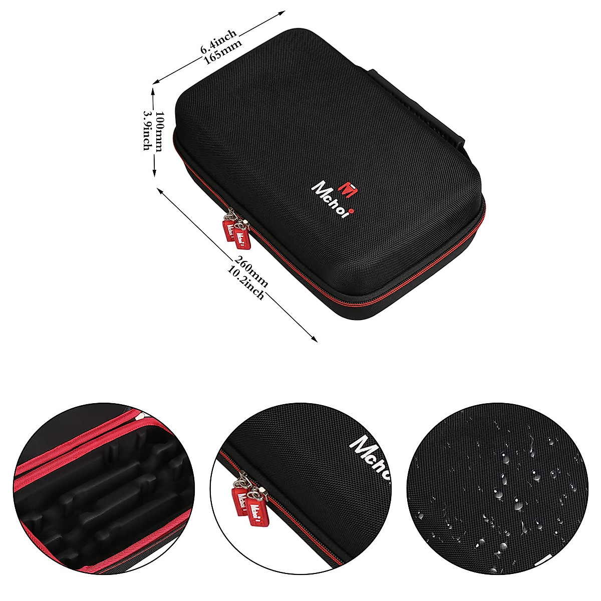 Mchoi Hard Carrying Case Replacement for ThermoPro TP25 500ft / 650FT Wireless Bluetooth Meat Thermometer, Shockproof Waterproof Travel Protective Organizer, Case Only