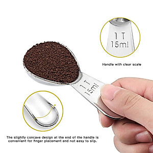 Coffee Scoop Set,Stainless Steel Coffee Spoons Short Handles,Tablespoon Measure Spoon Set Fit Coffee, Loose Tea, Sugar Or Flour(3 pieces,15ml)