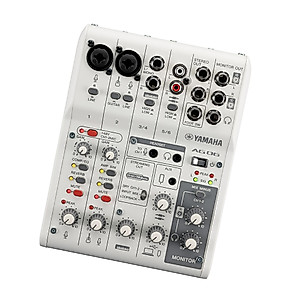 Yamaha AG06MK2 White 6-Channel Live Streaming Loopback Mixer/USB Interface with Steinberg Software Suite