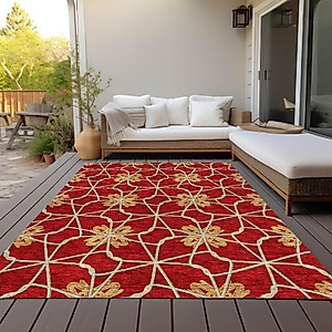 Addison Rugs Chantille ACN958 Paprika 3' x 5' Indoor Outdoor Area Rug, Easy Clean, Machine Washable, Non Shedding, Bedroom, Entry, Living Room, Dining Room, Kitchen, Patio Rug