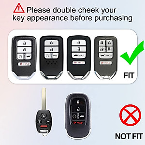 Akkya for Honda Key Fob Cover Keychain Accessories 0216