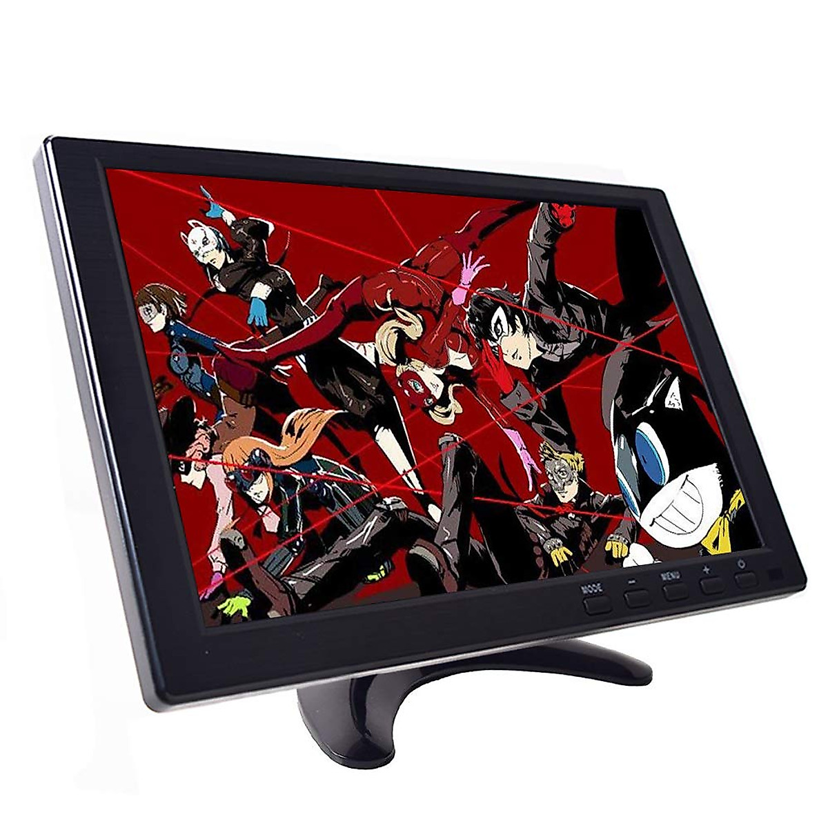 Cocar 10.1 inch Gaming Monitor HD TFT 1280x800 IPS LED Screen for NES SNES PS3 PS4 Xbox PC Nintendo Switch Car Backup System DC 12V MP5 Media Player Built-in Speaker HDMI VGA AV USB Video Input