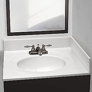 Design House 550905 Universal Cultured Marble Side Splash 21.5 inch, Solid White