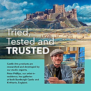 Castle Art Supplies Premium Sketch Book 9in x 12in | Double Sketch Pad Pack | 200 Sheets of Quality 90gsm Paper | for Adult Artists and Learners | Spiral Bound for Versatility | Ideal for Schools