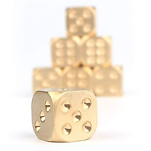 Yinpinxinmao Metal Solid Brass Dice Toy Club Bar Holiday Party Entertainment Game Accessories Large