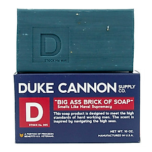Duke Cannon Naval Supremacy Big Brick of Bar Soap for Men (Pack of 2)