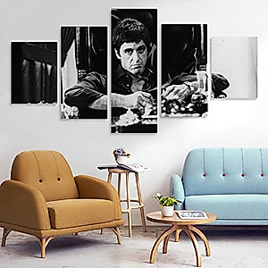 Scarface Movie Poster Al Pacino Tony Montana Canvas Poster Wall Art Decor Print Picture Paintings for Living Room Bedroom Decoration 12"x16"x2pcs,12"x24"x2pcs,12"x32"x1pcsUnframe-style