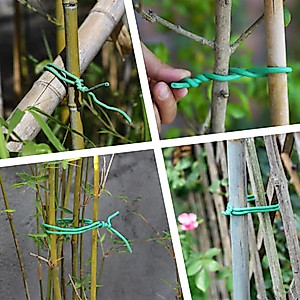 PGarden-EZ Green Soft Twist Tie Plant Tie Flexible TPR Garden Supply, for Tomatoes Roses Vines Organizing(16.4 feet/ 5 Meters)…, 16 feet