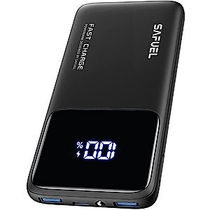 SAFUEL Portable Charger, 22.5W PD3.0 QC4.0 Fast Charge 10500mAh USB C LED Display Power Bank, Quick Charging Battery Pack with Phone Holder for iPhone 13 12 11 Samsung S20 Google AirPods iPad Tablet…