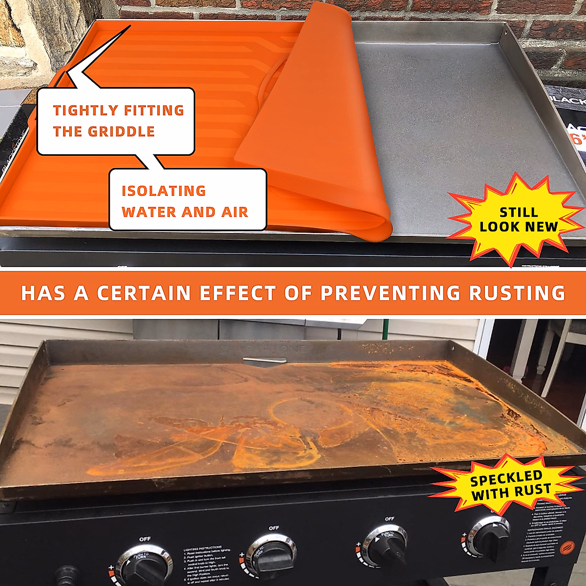 Silicone Griddle Mat for Blackstone 36 Inch Griddle - Griddle Cover Accessories for Blackstone - Keep Your Grill Clean - Protect Griddle from Small Animals, Debris, and Rust