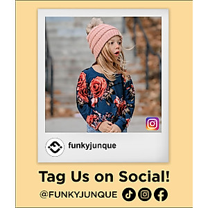 Funky Junque Kids Pom Beanie - Indi Pink (Faux Fur pom)