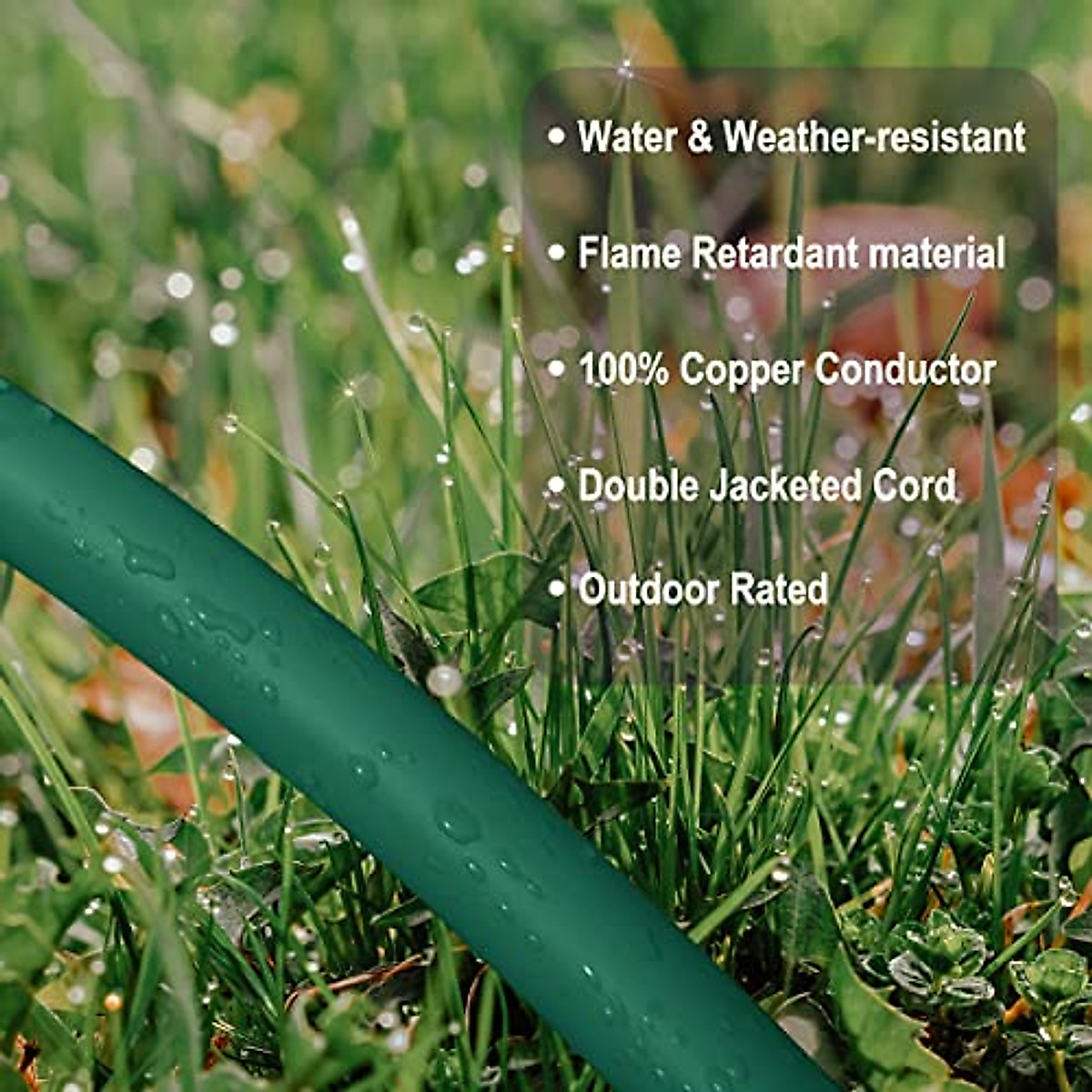 EVERSIMPLEINC 1 to 3 Splitter Extension Cord (Combined 40 FT, End to End 28 FT), 3 Prong Plug with 3 Extended Outlets, with Weatherproof Covers for Indoor and Outdoor,16AWG/3C SJTW, ETL Listed