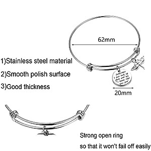 Dragonfly Memorial Gifts Bracelet Sometimes I Just Look Up Smile and Say I Know That was You Memories Jewelry (Dragonfly Bracelet)