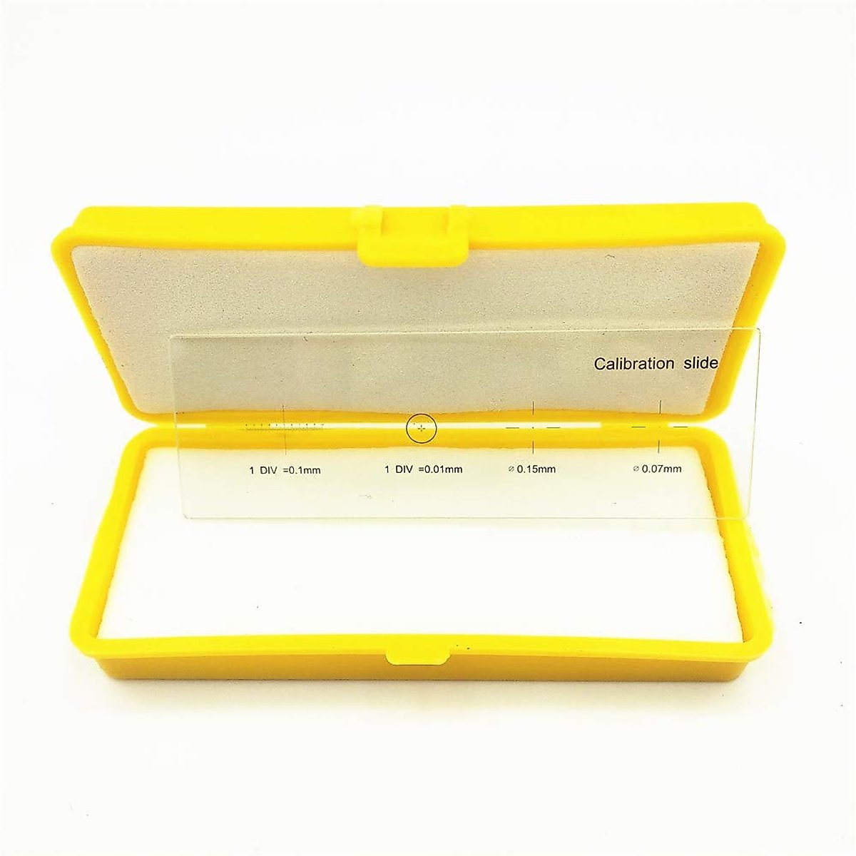 Microscope Stage Micrometer Calibration Slide with 4-Scales and 0.01mm Multifunctional Reticle Calibrating Ruler
