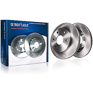 Detroit Axle - Rear Brake Kit for 12-20 Ford F-150 Disc Brake Rotors 2012 2013 2014 2015 [Manual Parking Only] 2016 2017 2018 2019 2020 Ceramic Brakes Pads 6 Lug : 13.70" inch Rotor