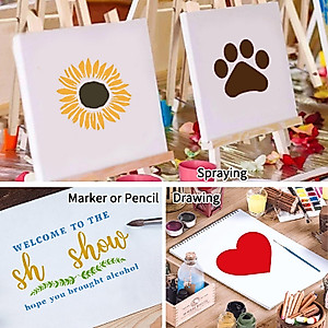 22 Pieces Large Letter Welcome Stencils for Painting on Wood, Reusable Farmhouse Stencil Plastic Wood Burning Stencil Word Painting Stencil Craft Template for Wood Porch Sign Wall Home Decor