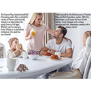 Tootsie Pops Assorted 6 Flavors and Roll Chocolatey - 2 LB, Peanut Free, Gluten Free Original, Allergy Friendly, Chocolate Mini Midgees, Individually Wrapped Party Candy