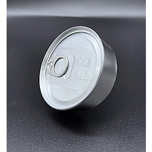 YEEPON 40sets Cali Self-seal Tin Can with Lid - Tuna Can Hoop Ring - NO TOOLS NEEDED + 48Pieces can Labels【100ml/3.5 (40sets) (3.5, 40)