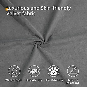 LLappuil Large Faux Leather Fabric Modular Sectional Sofa U Shaped Couch,Oversize U Shaped Leather Sectional Sofa for Living Room,Office,Grey