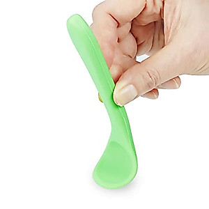 PandaEar 6 Pack Silicone Baby Spoon | First Stage Infant Soft Spoons for Kids Toddlers Children | BPA Free Baby Self Feeding Utensils Training Spoons Great Gift Set for Baby Led Weaning Ages 3 Months