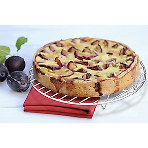 TeamFar Round Cooling Rack Set of 4, 9 Inch Round Wire Rack Stainless Steel Baking Steaming Roasting Rack Set, Healthy & Sturdy, Mirror Finish & Rust Resistant, Oven & Dishwasher Safe