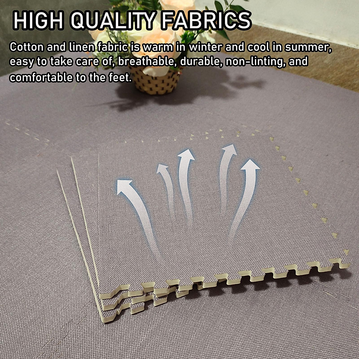24pcs Soft Non Slip Foam Split Joint Climbing Carpet Mats,Interlocking Foam Square Puzzles Play Floor Tiles Mats,DIY Modular Area Rug-for Room Floor(Size:12x12x0.4in,Color:Green + Dark Gray)