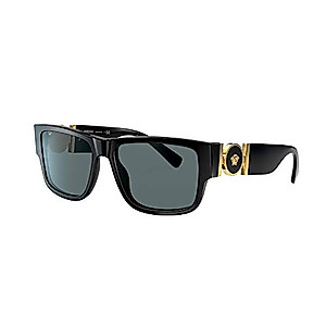 Versace Man Sunglasses, Black Lenses Acetate Frame, 58mm