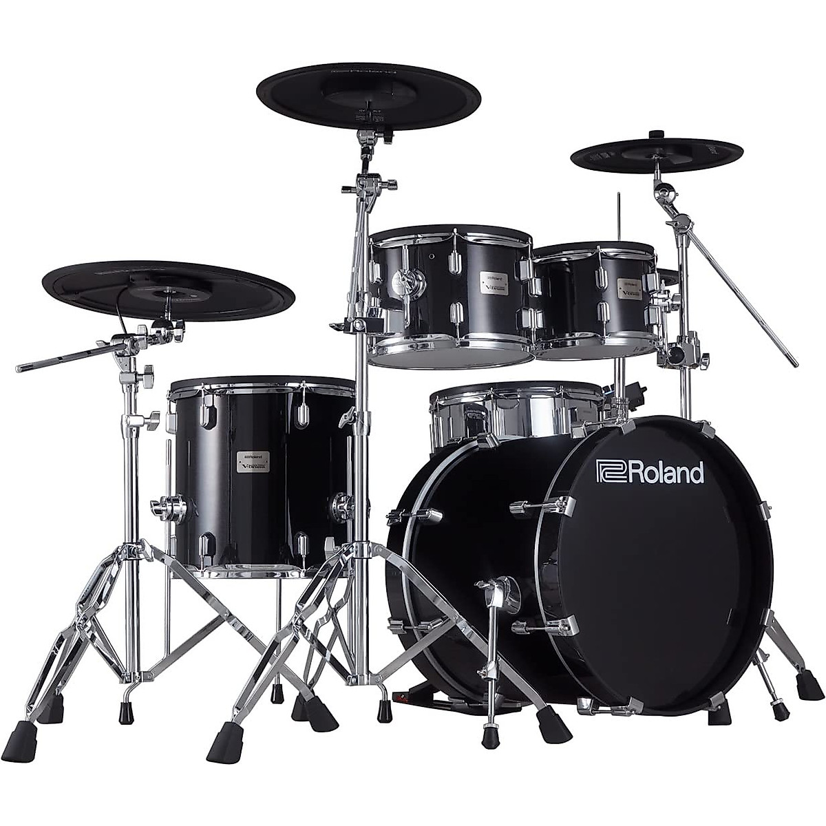 Roland VAD506 V-Drums Acoustic Design Electronic Drum Set with 14" Snare, 20" Kick, 10/12 Toms, 14" Floor Tom, 14" Crash, 16" Crash/Ride, and 18" Ride Cymbals, 12" Hi-hat, and TD-27 Sound Module
