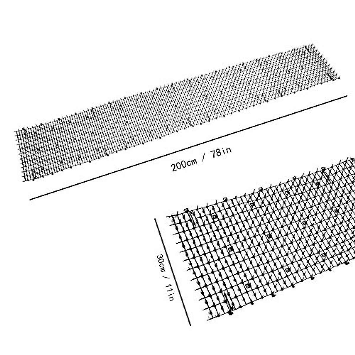 Gardentisan Scat Mat for Cats with Petsafe Plastic Spikes Large Indoor Outdoor Cat Scat Mat 78"x11"