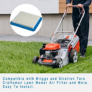 DemJamr 6 Pack 491588S Air Filter Compatible with BS 4101 5043 5043A 5043D 5043H 5043K, Replace for BS 491588 493537 493537S 399959, Toro 20332, Craftsman 33644 Air Cleaner