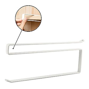 [Premium Stainless Steel Under Cabinet Kitchen Towel Holder Rack | Space-Saving Hanging Paper Towel Organizer for Kitchen Storage | Durable and Stylish Undercounter Paper Towel Rack]