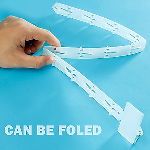 10 Pieces Station Hanging Merchandise Strips with Hooks, Display Merchandise Strips for Retail Display with Label Header