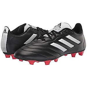 adidas Unisex Goletto VIII Firm Ground Soccer Shoe, Black/White/Red, 10 US Men