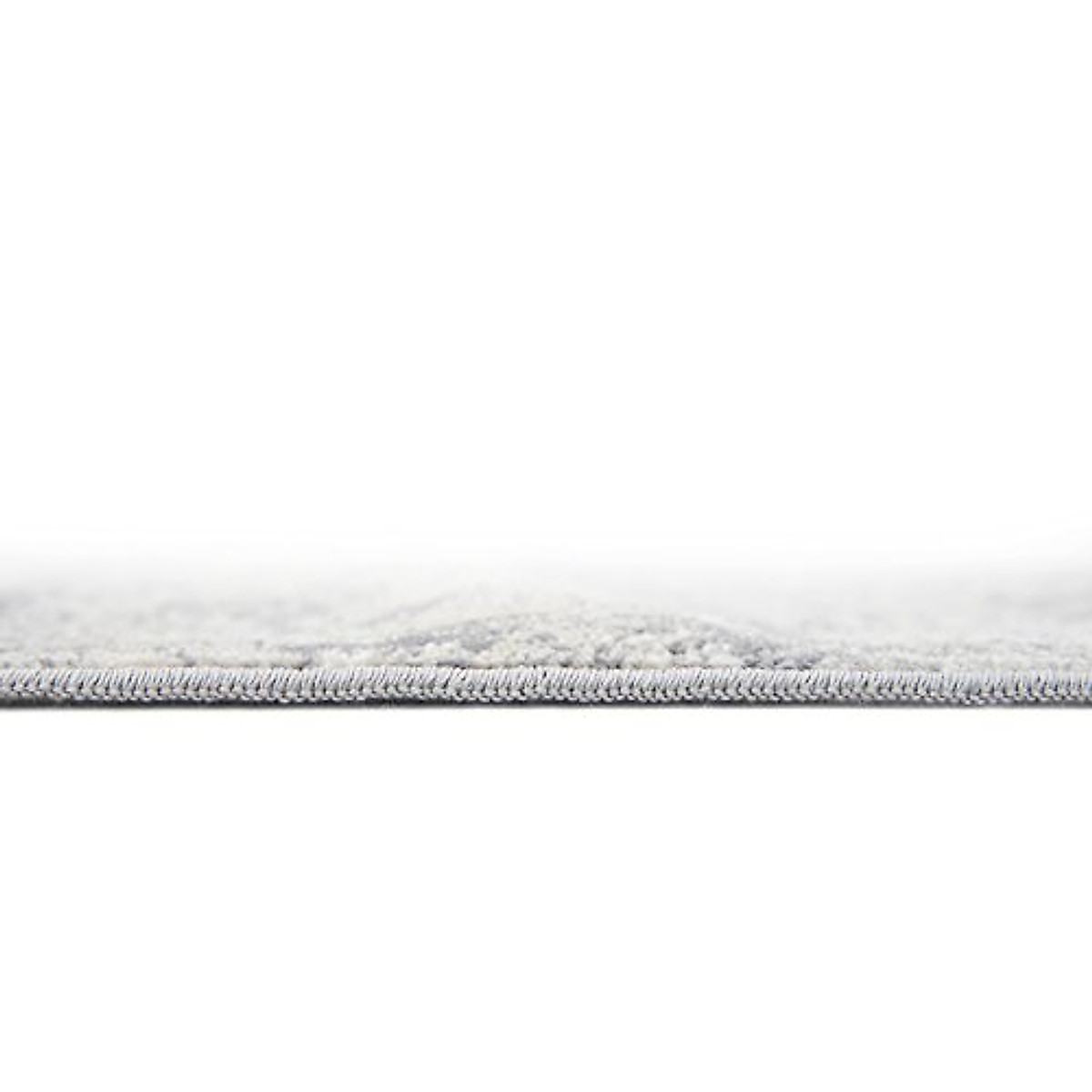 Unique Loom Chateau Collection Traditional, Vintage, Textured, Medallion, Distressed, Victorian Area Rug, 5 ft x 8 ft, Navy Blue/Beige