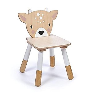 Tender Leaf Toys - Forest Table and Chairs Collections - Adorable Kids Size Art Play Game Table and Chairs - Made with Premium Materials and Craftsmanship for Children 3+ (Forest Deer Chair)