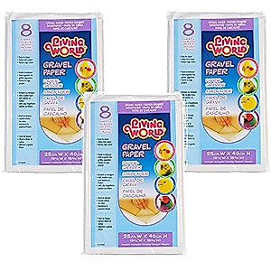 (3 Pack) Living World Gravel Paper, 9-1/2" x 15-3/4", 8 Sheets each