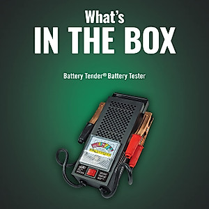 Battery Tender Battery Load Tester 12 Volt at 100 Amps / 6 Volt at 50 Amps Battery Tester - Includes Alligator Clamps - 12V or 6V Battery Health Checker, Check Starter Motor Draw - 026-0020