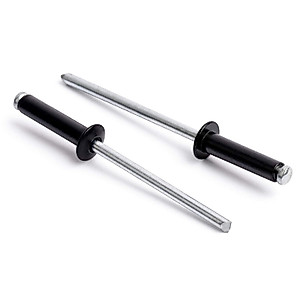 ISPINNER 100pcs 3/16" x 1" Aluminum Blind Rivets, 4.8 x 25.4mm Pop Rivets, Pack of 100 (Black)