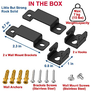 Pbxifge Soundbar Wall Mount Bracket for Vizio Soundbar, Speaker Wall Mounts for Surround Sound or Bookshelf Speakers, Wall Mounting Bracket Works with Most Speakers and Soundbars