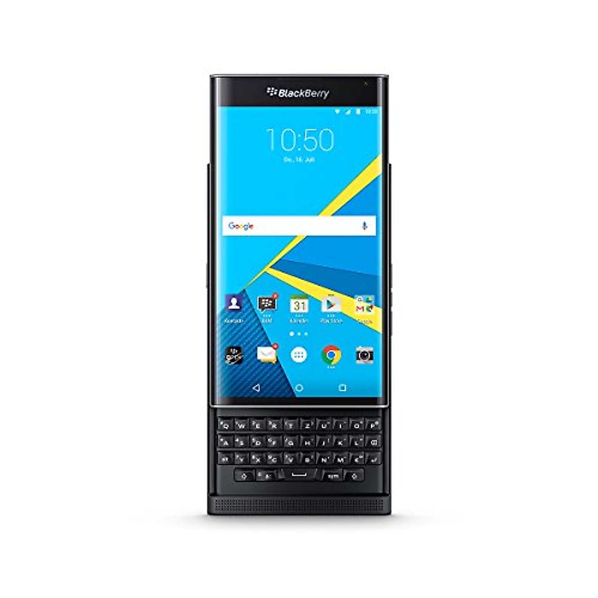 Blackberry PRIV Factory Unlocked GSM Android OS Security Phone with Slide-out Physical Keyboard and 18MP Camera - International Version (Black)