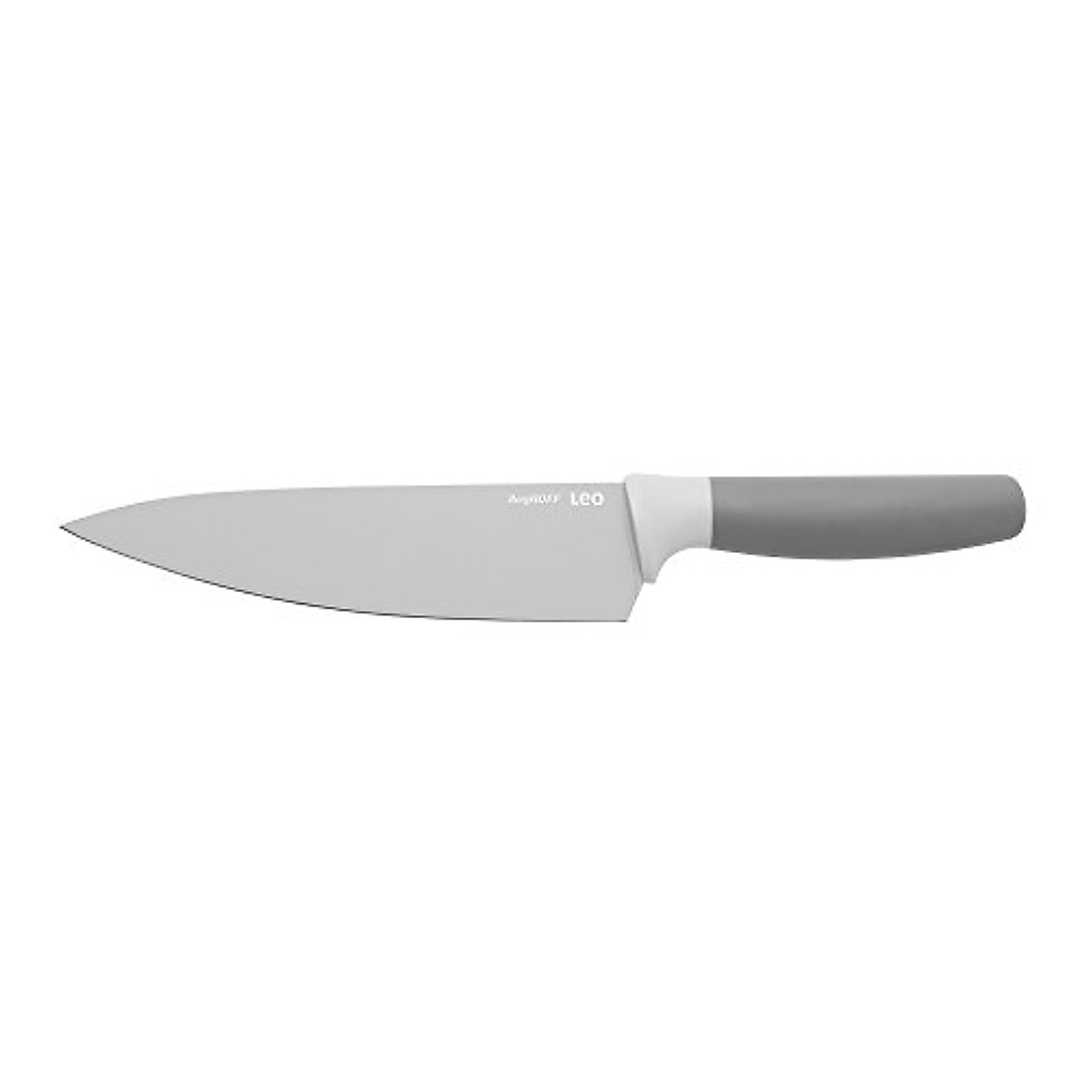 Berghoff Leo Ceramic Coated Non-Stick Chefs Knife with Soft Touch Handle, 19cm, Stainless Steel, Grey, 6.5 x 34 x 2.5 cm