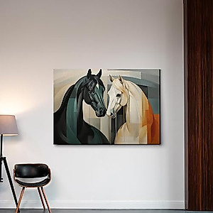 Majestic Black Stallion Galloping In The Clouds, Black Horse On Salt Flats, Canvas Print, Black Horse Print, Black Horse Wall Art