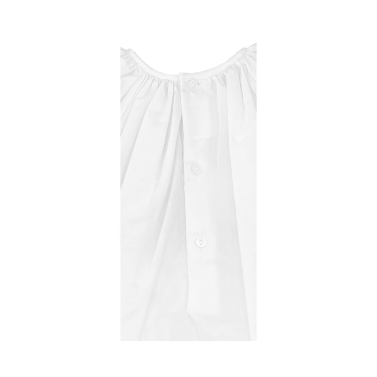 Petit Ami Baby Girls' Daydress with Embroidered Hem, 9 Months, White