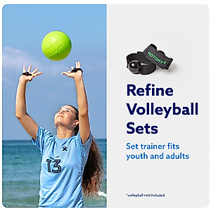 MOTOMY Volleyball Training Equipment Aid 'Volleypal' – Solo Volleyball Equipment for Practicing Serve, Spike, Set & Pass; Volleyball Practice Equipment Gift for Beginners & Experts (Volleypal Pro)