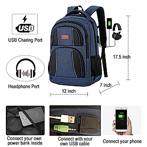 Travel Business Laptop Backpack for Women Men, Anti Theft Waterproof Slim Carry on Backpack With 15.6 Inch Laptop Compartment, College School Backpack Computer Bag Bookbag Gifts 15.6 inch (Grey)