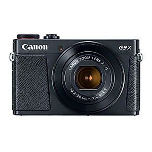 Canon PowerShot G9 X Mark II Compact Digital Camera w/ 1 Inch Sensor and 3inch LCD - Wi-Fi, NFC, & Bluetooth Enabled (Black), 6.30in. x 5.70in. x 2.50in.